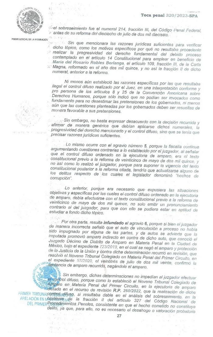 Tribunal Confirma La Absolución De Rosario Robles Por La Estafa Maestra